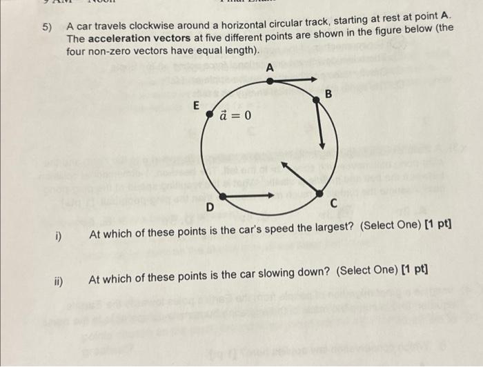 Solved A car travels clockwise around a horizontal circular | Chegg.com