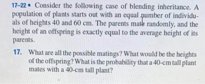 Solved 17-22 - Consider the following case of blending | Chegg.com
