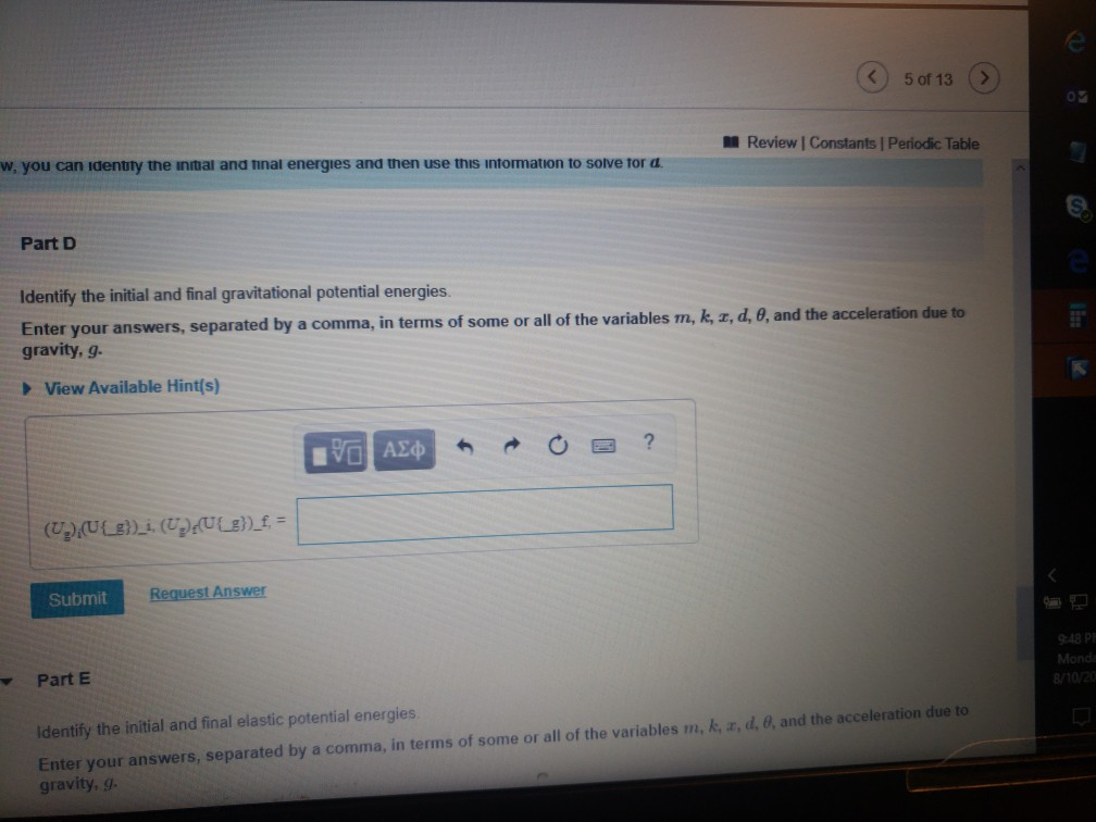 Solved 5 of 13 Review Constants Periodic Table w, you can | Chegg.com