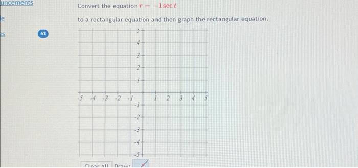 Solved a. Rewrite the polar equation r=−6sin(θ) as a | Chegg.com