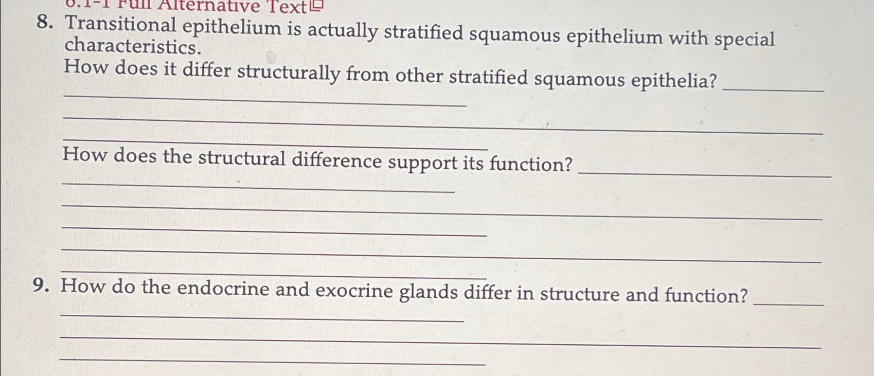 Solved Transitional epithelium is actually stratified | Chegg.com