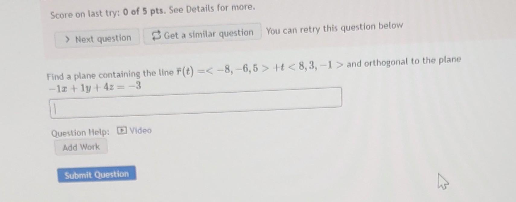 Find a plane containing the line | Chegg.com