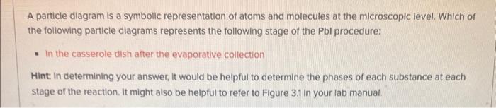 Solved A particle dlagram is a symbolic representation of | Chegg.com