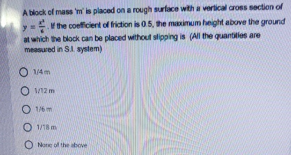 Solved A block of mass m' ﻿is placed on a rough surtace | Chegg.com