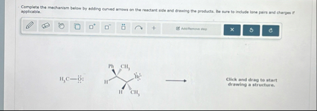 Complete the mechanivm below by adding curved arrows | Chegg.com