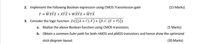 Solved 2. Implement the following Boolean expression using | Chegg.com