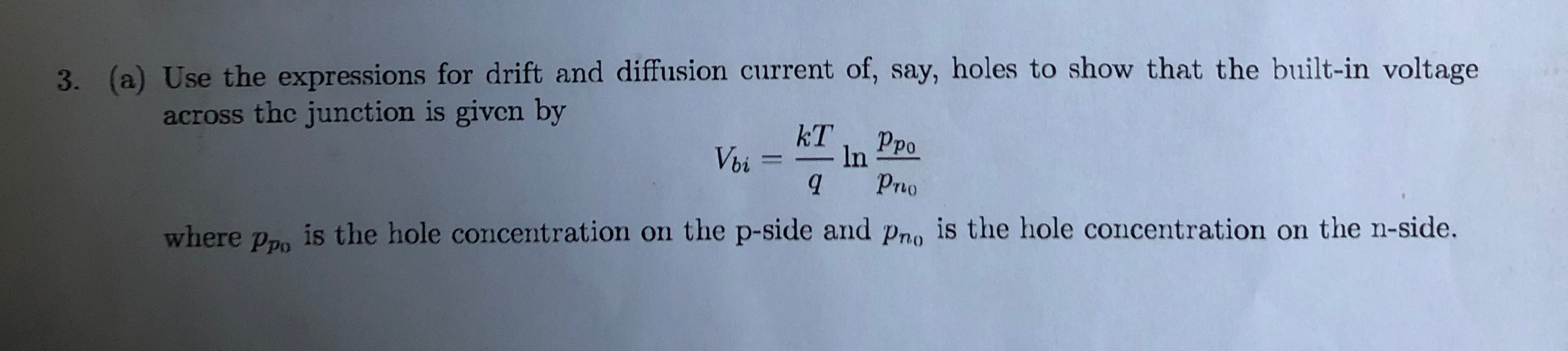 Solved (a) ﻿Use the expressions for drift and diffusion | Chegg.com