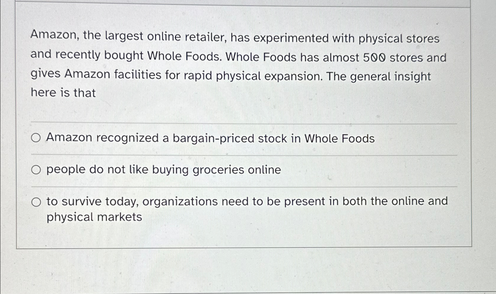Solved Amazon, the largest online retailer, has experimented | Chegg.com
