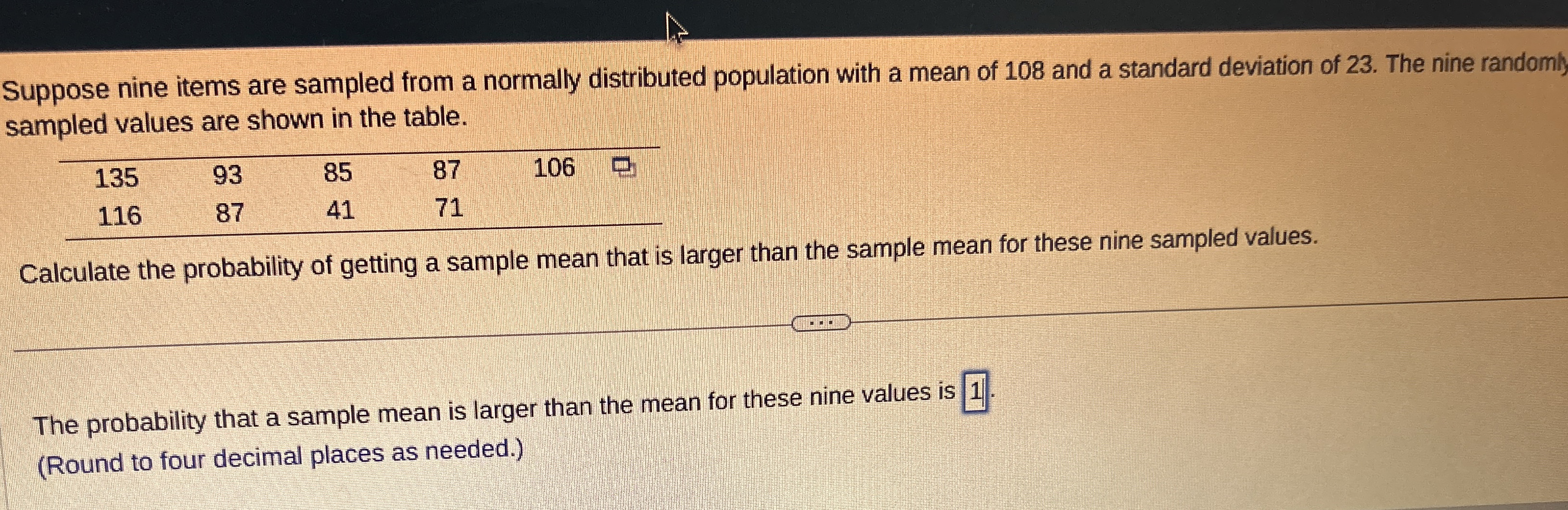 Solved Suppose nine items are sampled from a normally | Chegg.com