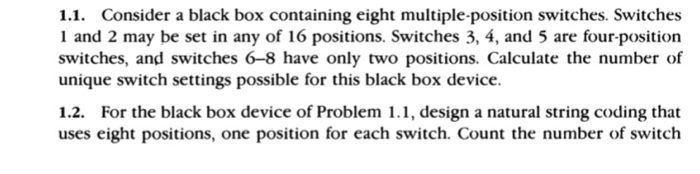 Solved 1.3. For the black box device of Problem 1.1, design | Chegg.com