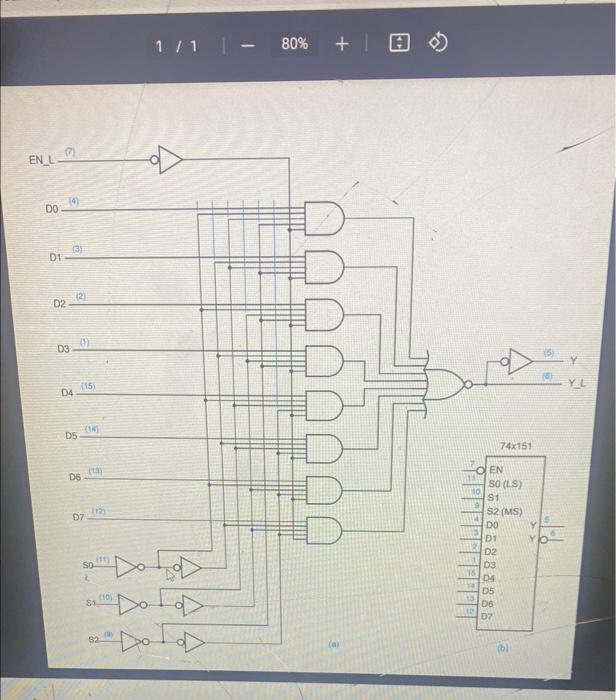 circuit diagram and pin map of 3-to-8 Decoder, | Chegg.com