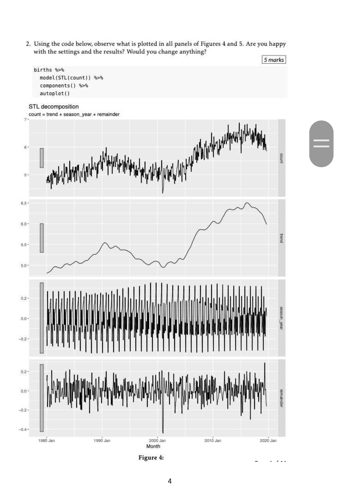 Solved Using the code below, observe what is plotted in all | Chegg.com