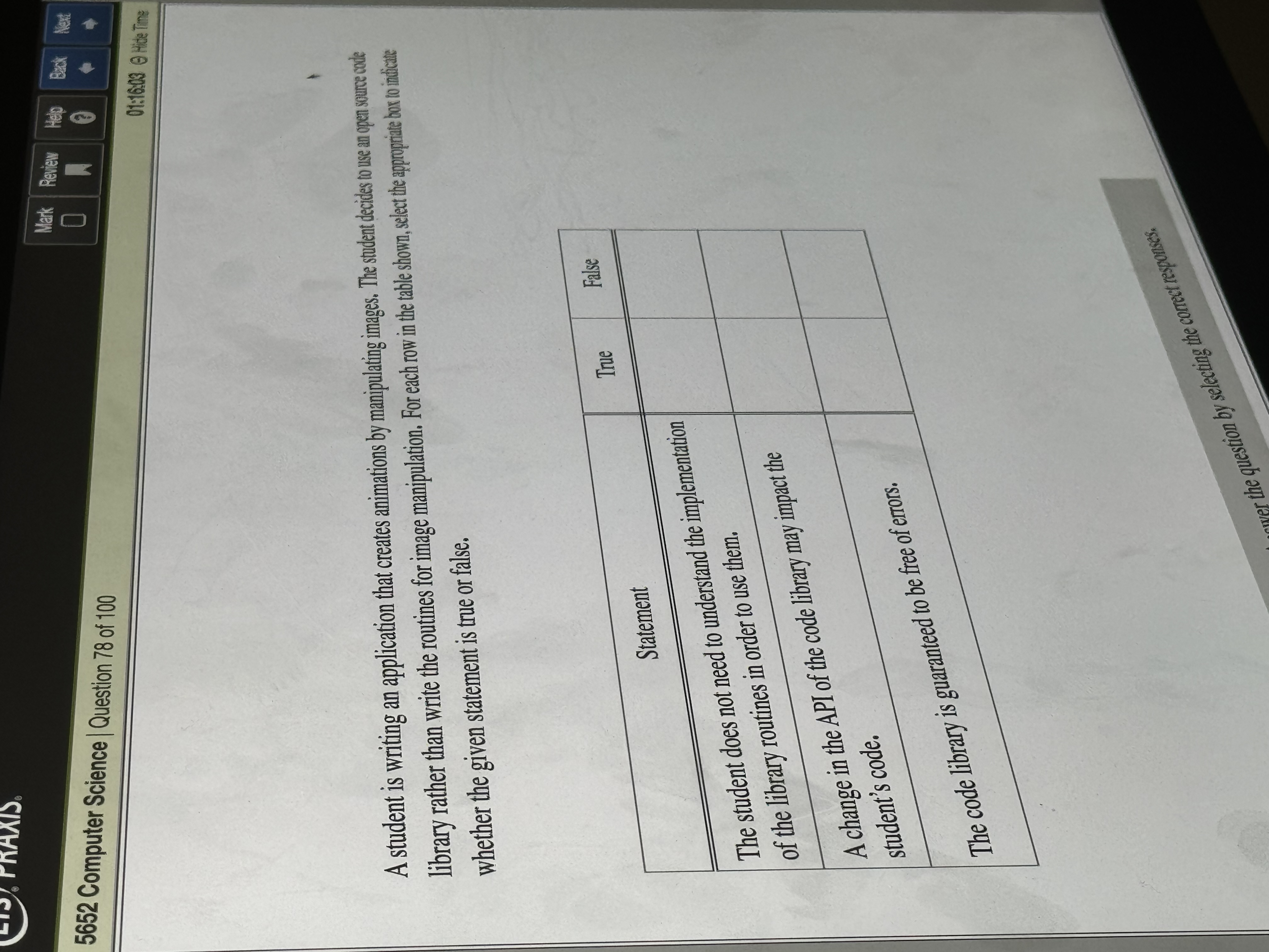 Solved 5652 ﻿Computer Science | ﻿Question 78 ﻿of 10001:16:10 | Chegg.com