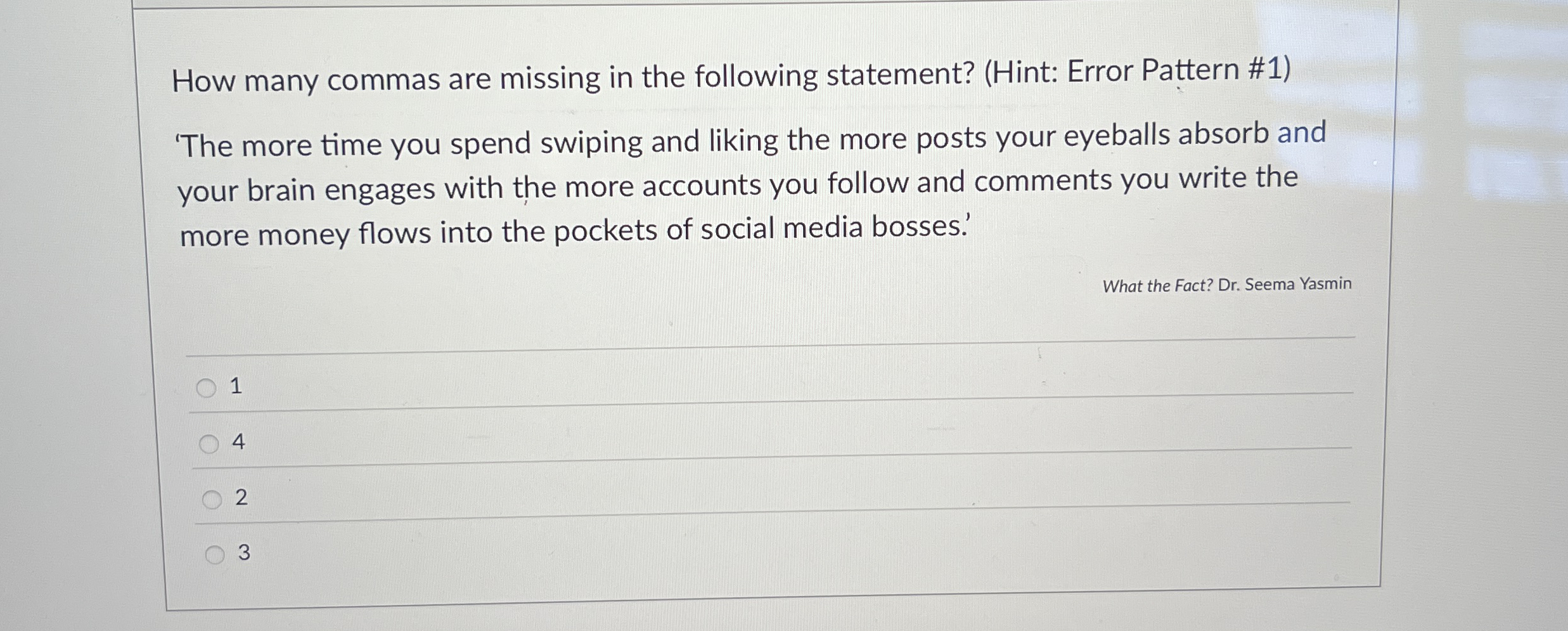 How many commas are missing in the following | Chegg.com