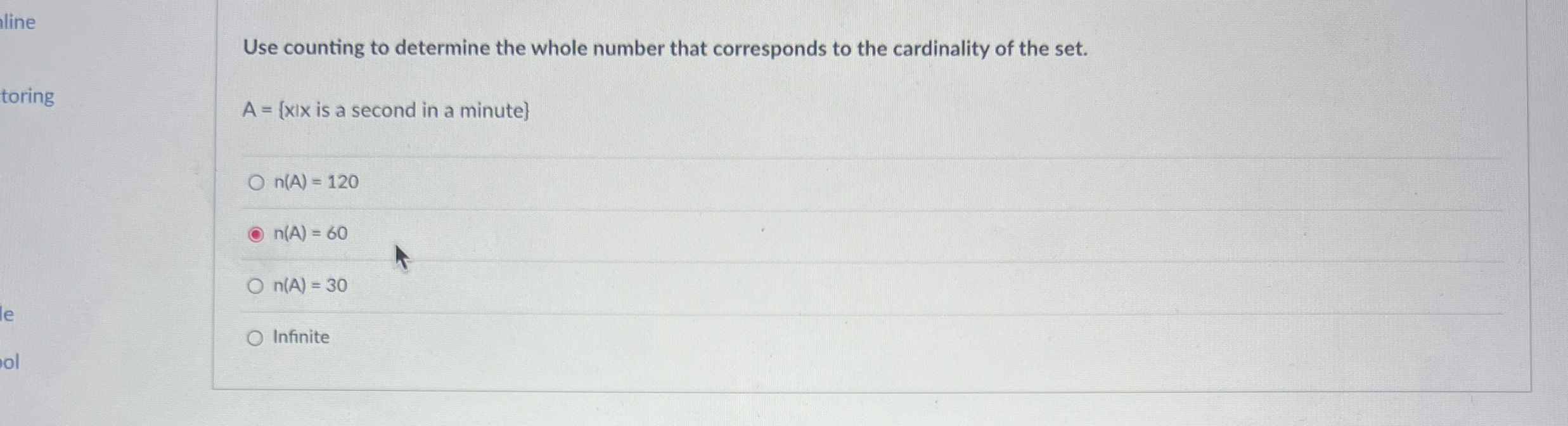 Solved Use counting to determine the whole number that | Chegg.com