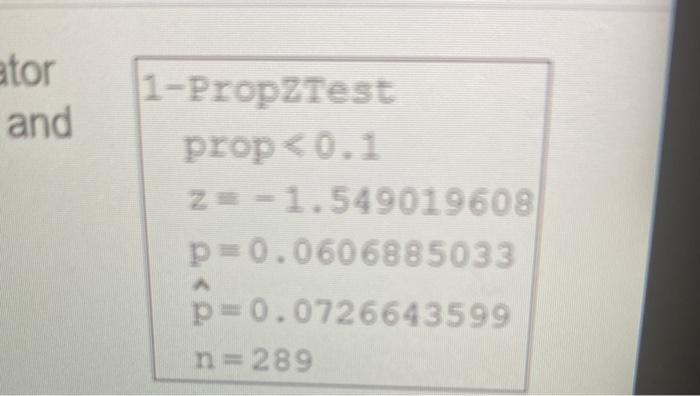 Solved ator and 1-PropzTest prop