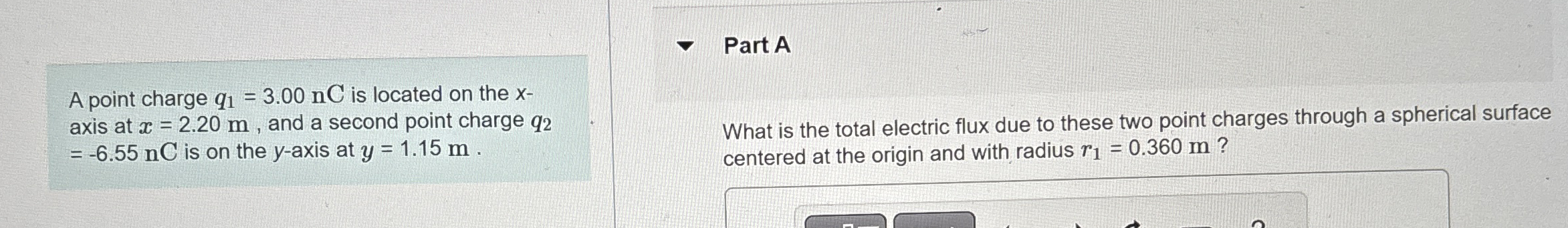 A point charge q1=3.00nC ﻿is located on the x ﻿axis | Chegg.com