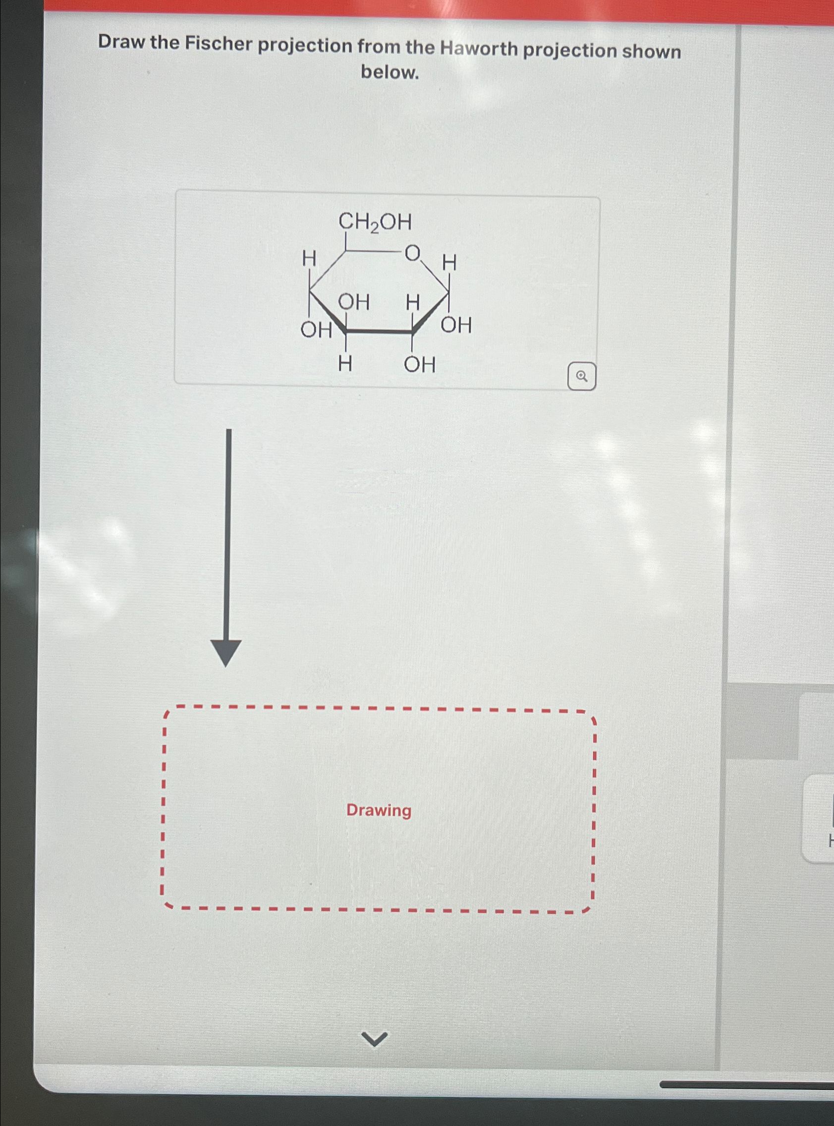 Solved Draw the Fischer projection from the Haworth | Chegg.com