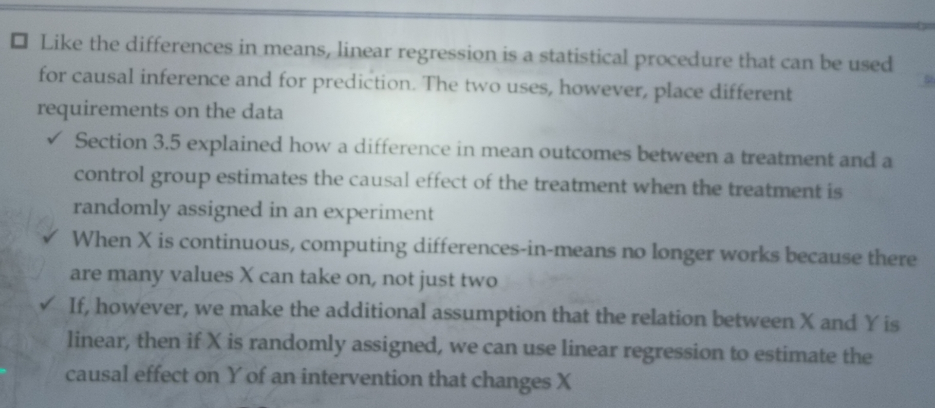 Solved Like the differences in means, linear regression is a | Chegg.com