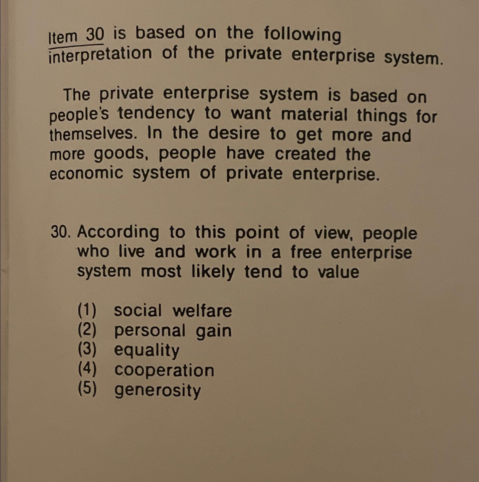 Solved Item 30 ﻿is based on the following interpretation of | Chegg.com