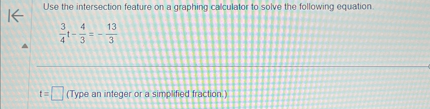Solved Use the intersection feature on a graphing calculator | Chegg.com