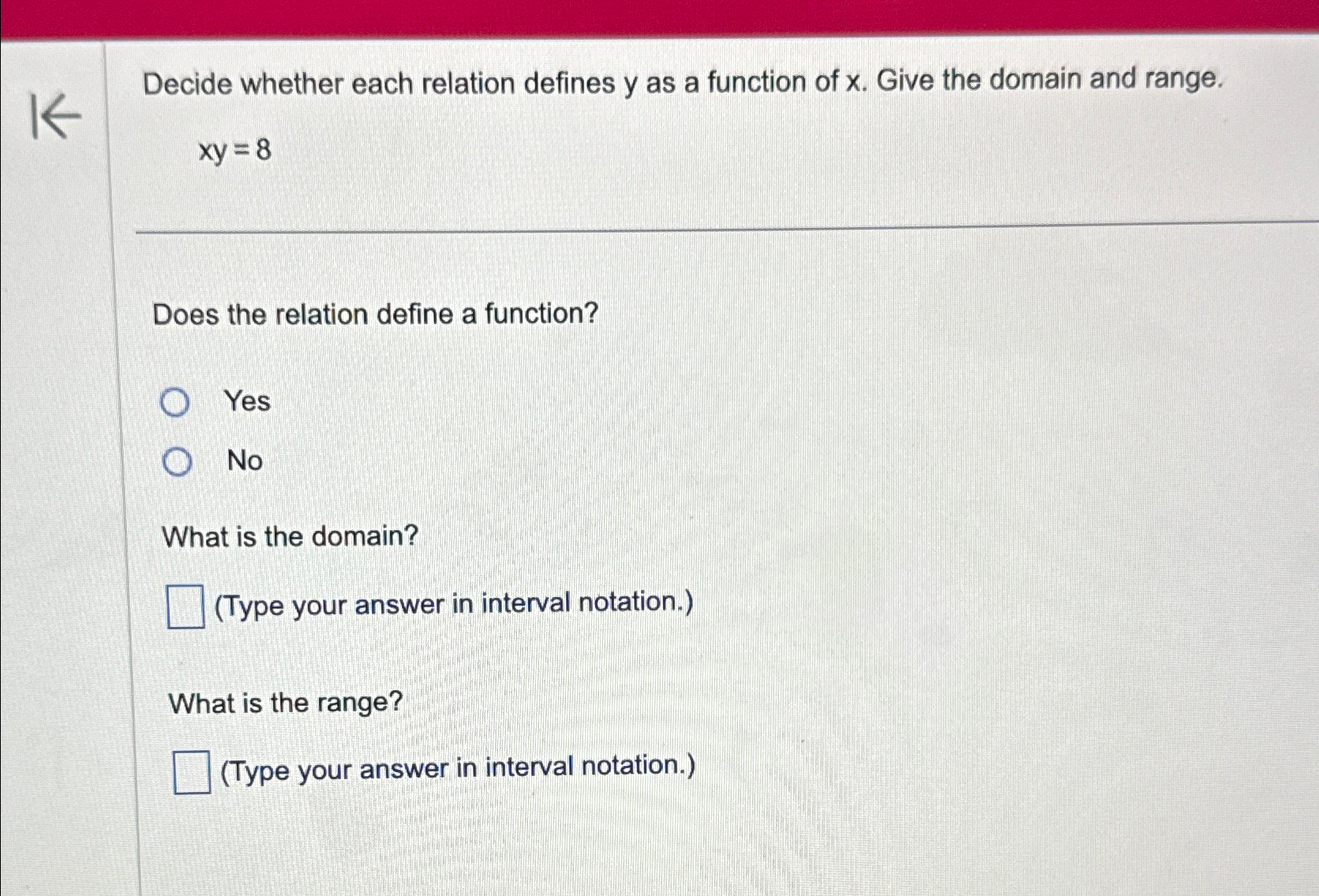 Solved Decide whether each relation defines y ﻿as a function | Chegg.com