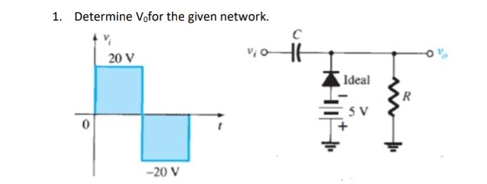 Solved Determine V0 ﻿for the given network. | Chegg.com