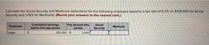 Solved Calculate the Social Security and Medicare deductions | Chegg.com
