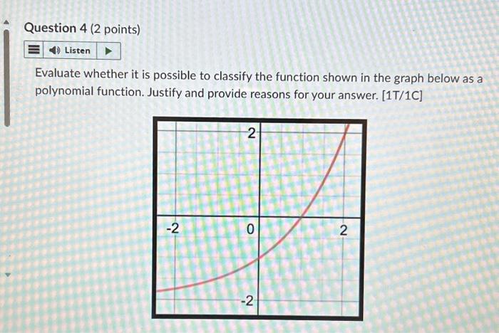 Solved Question 4 (2 points) Listen Evaluate whether it is | Chegg.com