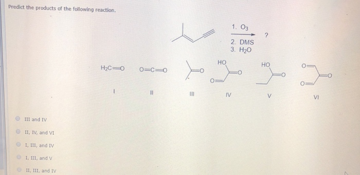 Solved Predict the products of the following reaction. 1. 03 | Chegg.com