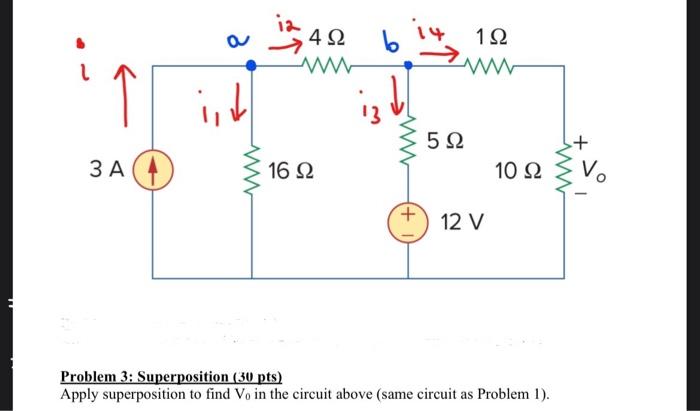 Solved Problem 3: Superposition (30 pts) Apply superposition | Chegg.com
