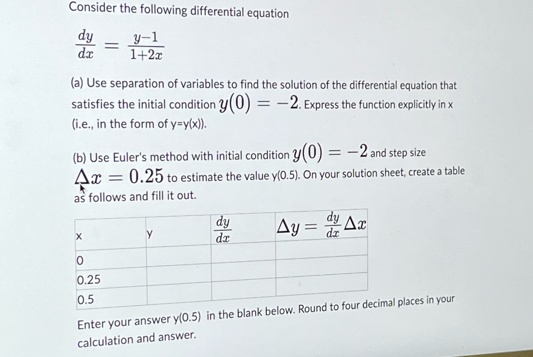 Solved Consider the following differential | Chegg.com