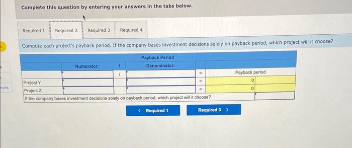 Solved Problem 11-3A (Algo) Applying payback period, | Chegg.com