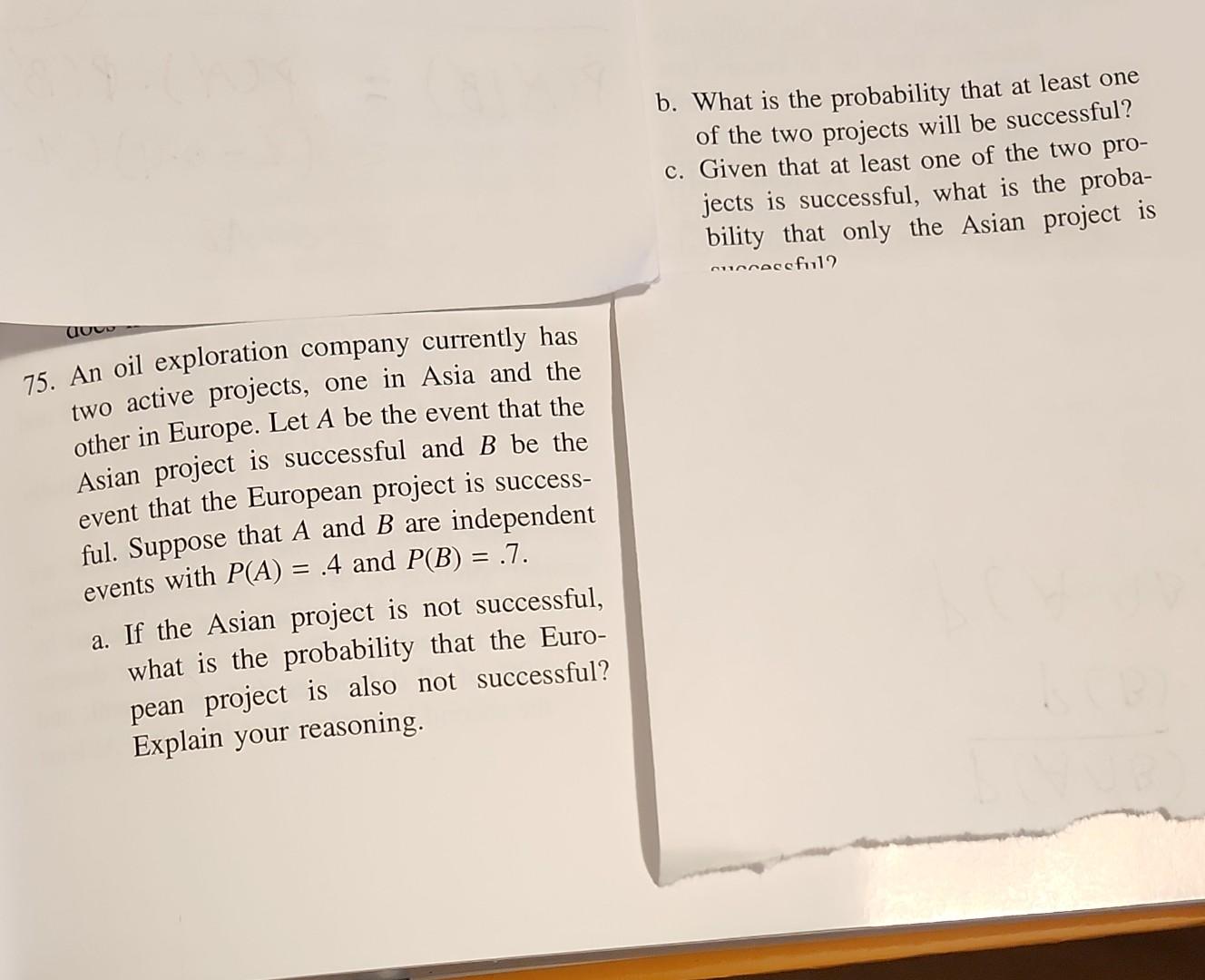 Solved b. What is the probability that at least one of the | Chegg.com