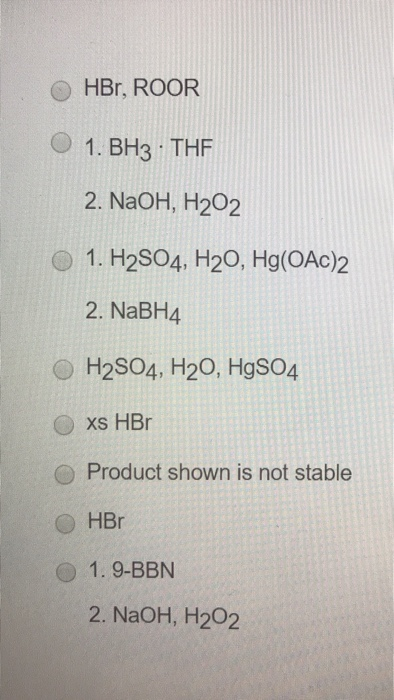 Solved 2?? H2SO4, H20, HgSO4 Product shown is not stable | Chegg.com