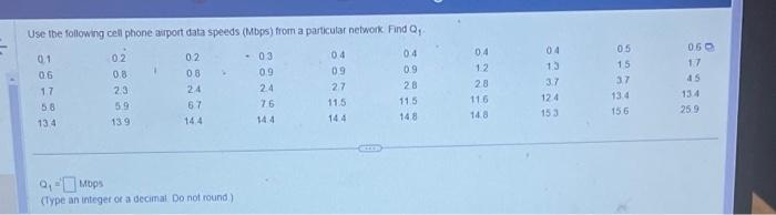 Solved Q1= Mops (Type an integer or a decimat Do not round) | Chegg.com