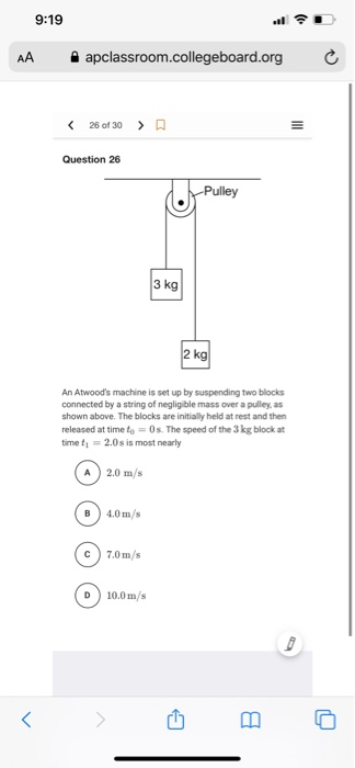 Solved 9:19 AA apclassroom.collegeboard.org egeboard.org C