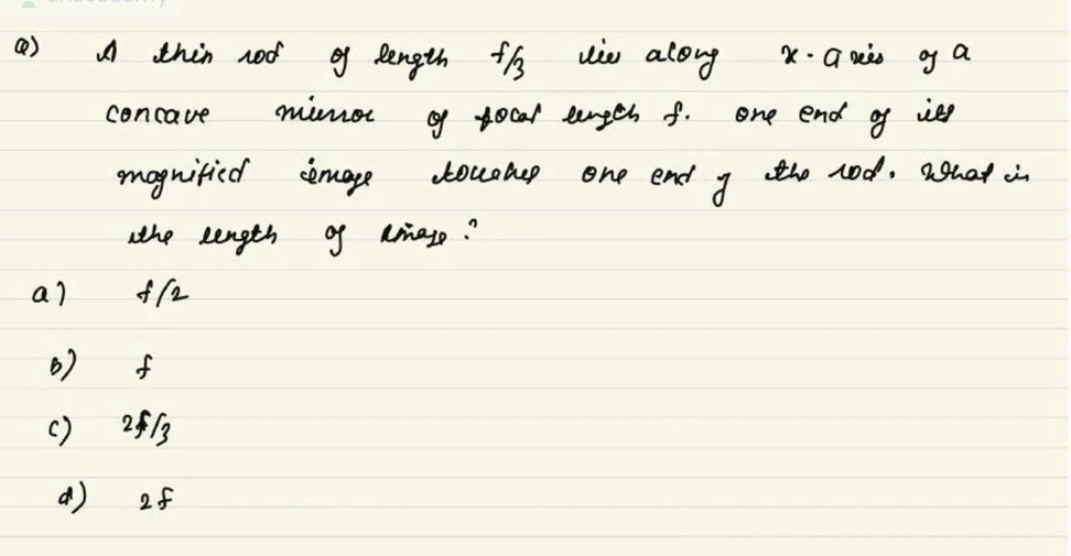 Solved Q) ﻿A thin rod of length f3 ﻿lie along x-a xis of a | Chegg.com