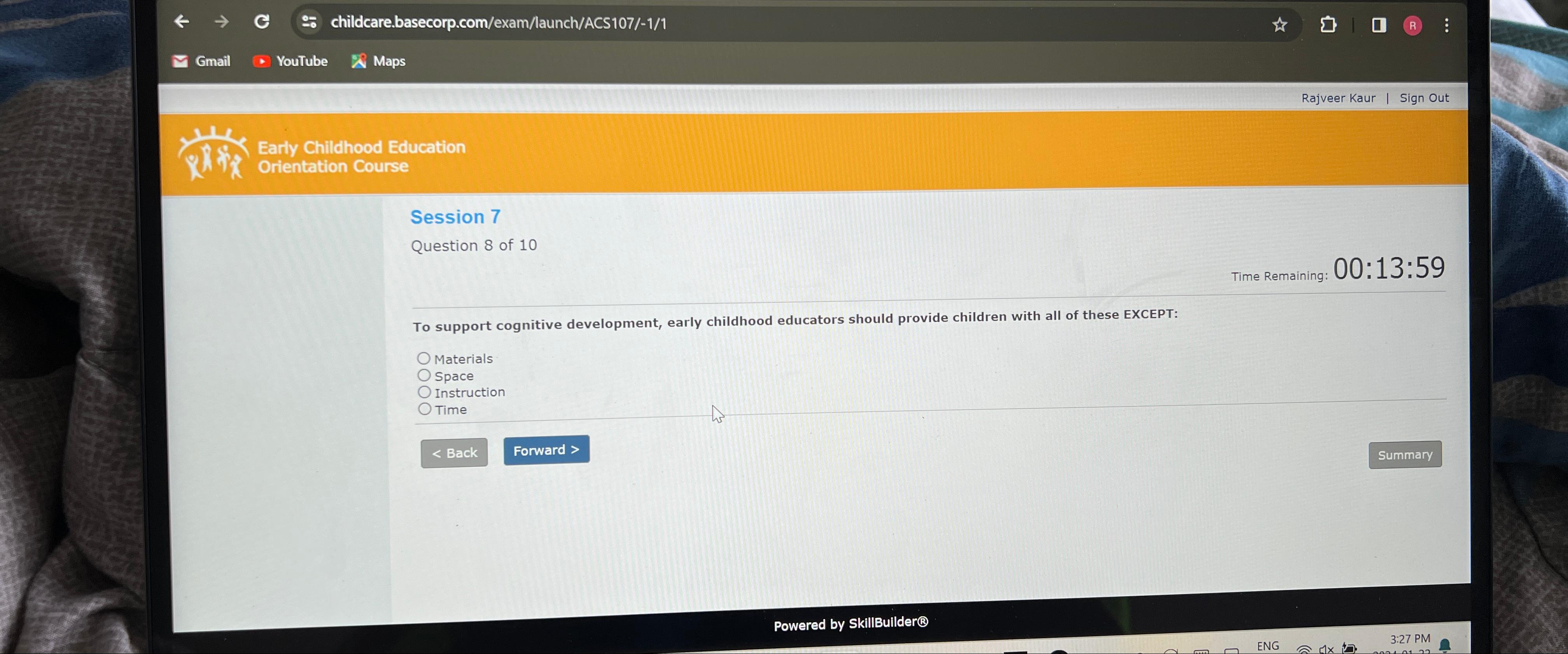 Solved Rajveer Kaur | ﻿Sign OutEarly Childhood | Chegg.com