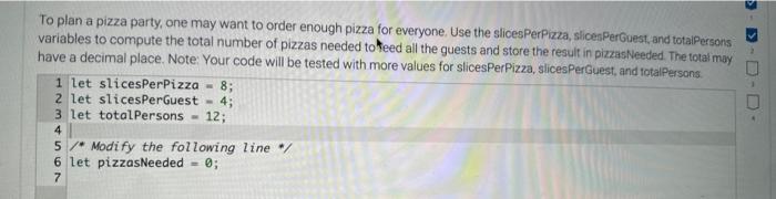 Solved To plan a pizza party, one may want to order enough | Chegg.com