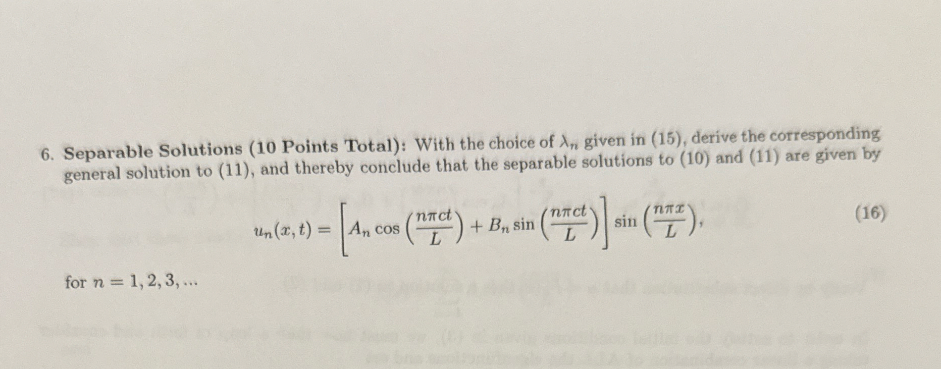 Solved Separable Solutions ( 10 ﻿Points Total): With the | Chegg.com