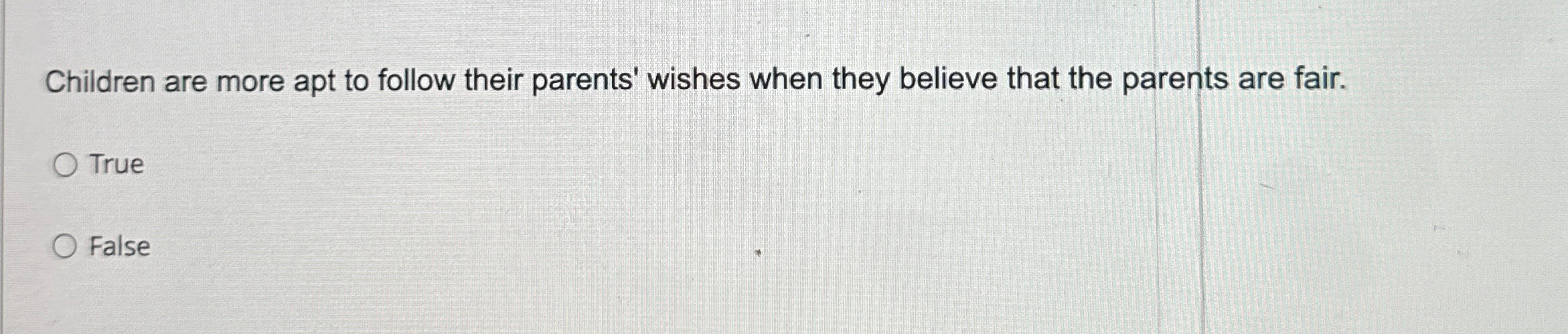 Solved Children are more apt to follow their parents' wishes | Chegg.com
