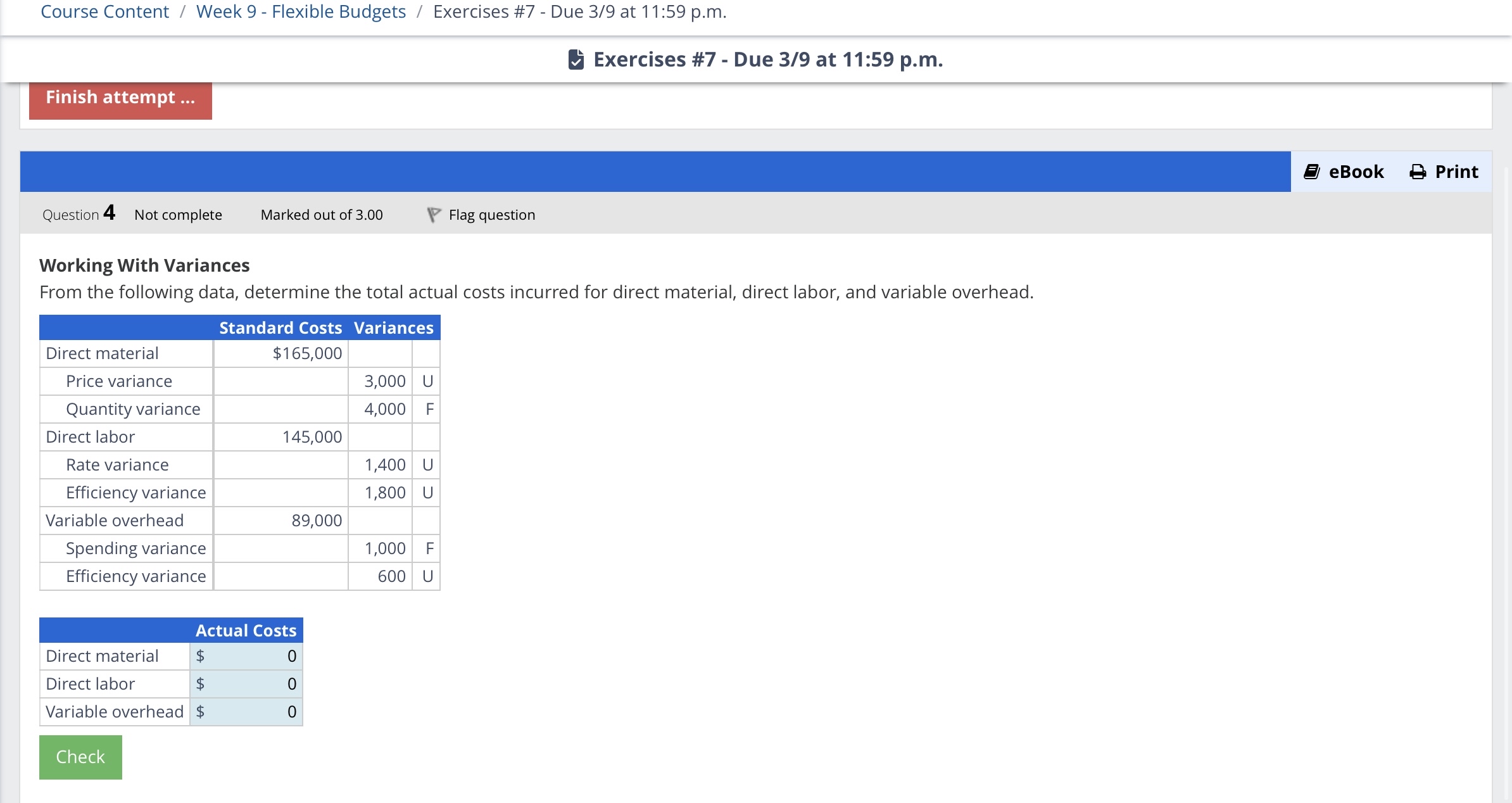 Solved Course Content / ﻿Week 9 - ﻿Flexible Budgets / | Chegg.com