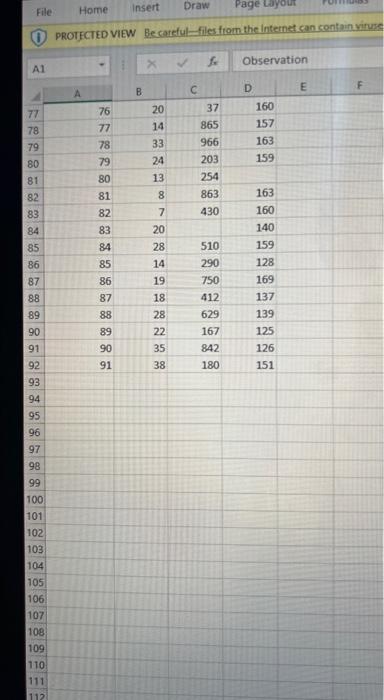 Solved The accompanying data file contains three numerical | Chegg.com