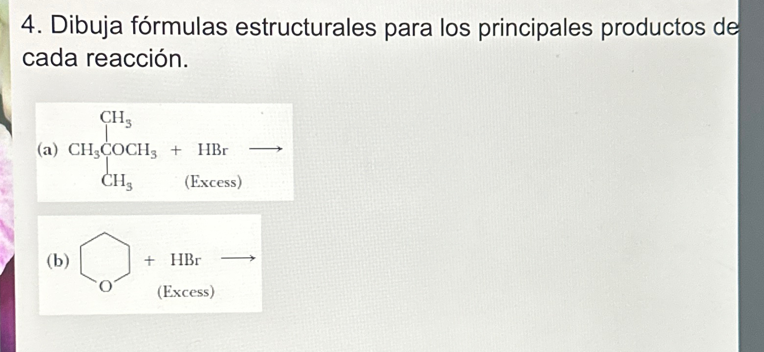 Solved Dibuja fórmulas estructurales para los principales | Chegg.com