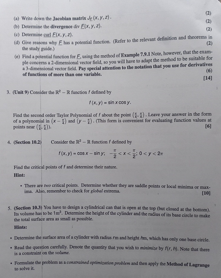 Solved (a) ﻿Write down the Jacobian matrix .(2)(b) | Chegg.com