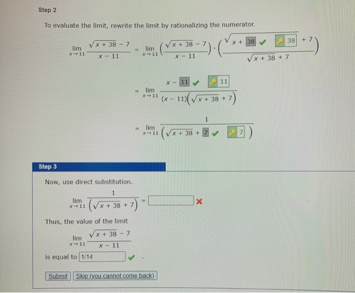 Solved Step 2 To evaluate the limit, rewrite the limit by | Chegg.com