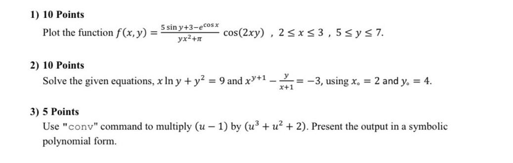 Solved 1 10 Points Plot The Function 