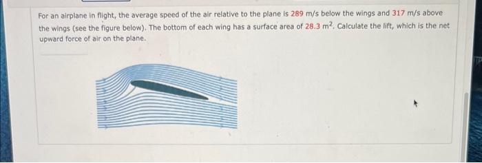 Solved For an airplane in flight, the average speed of the | Chegg.com