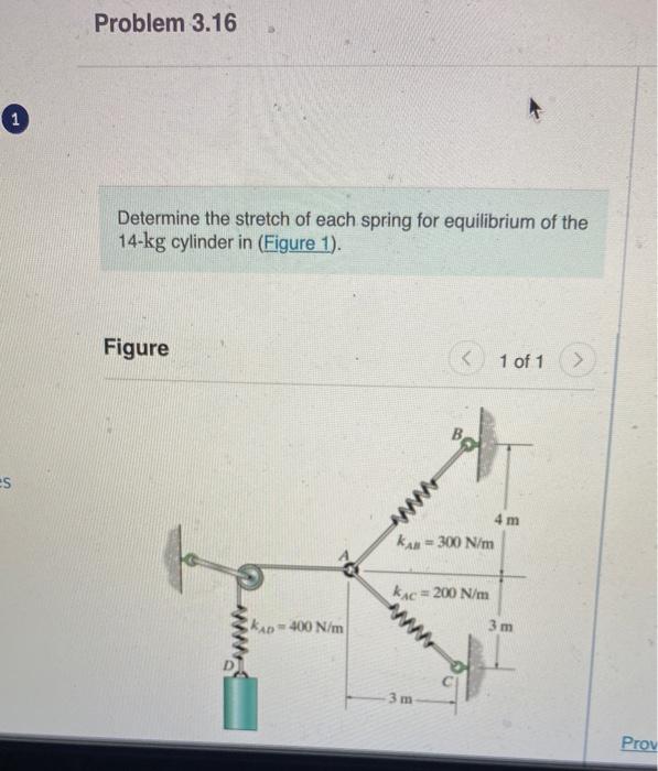 Solved Part A Determine the stretch of spring AB. Express | Chegg.com